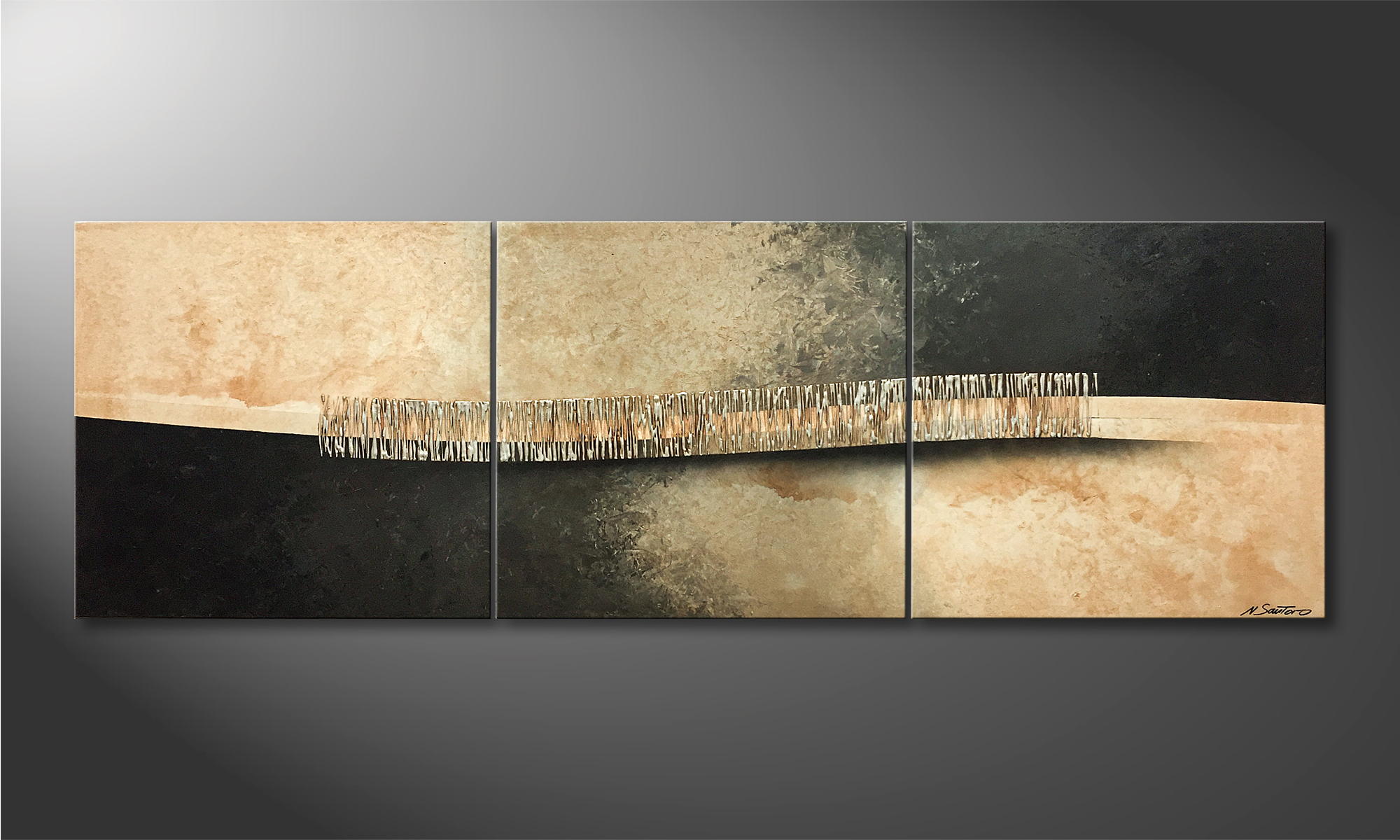 Le tableau pour salon Silver Stairs 210x70cm